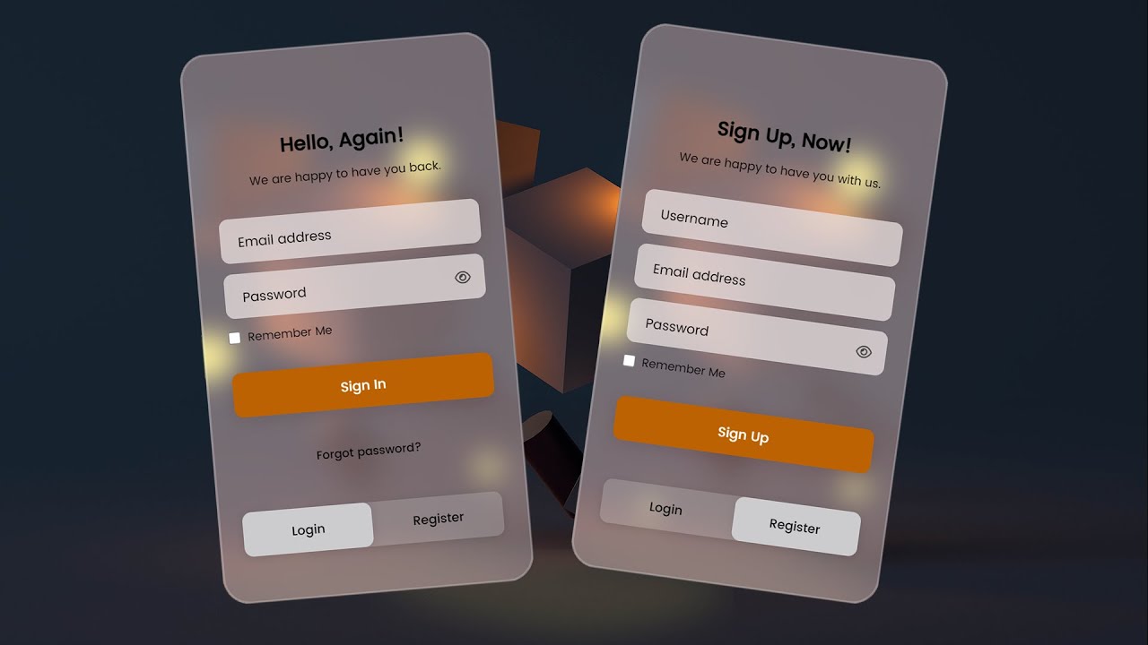 Modern Login And Register Form Made With Html Css And Javascript Ludiflex