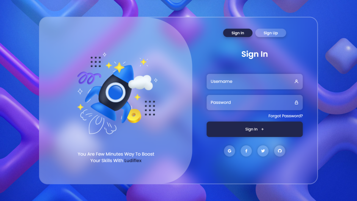 Animated Login and Register Form with Blur Effect - Ludiflex Animated Login and Register Form with Blur Effect - Ludiflex
